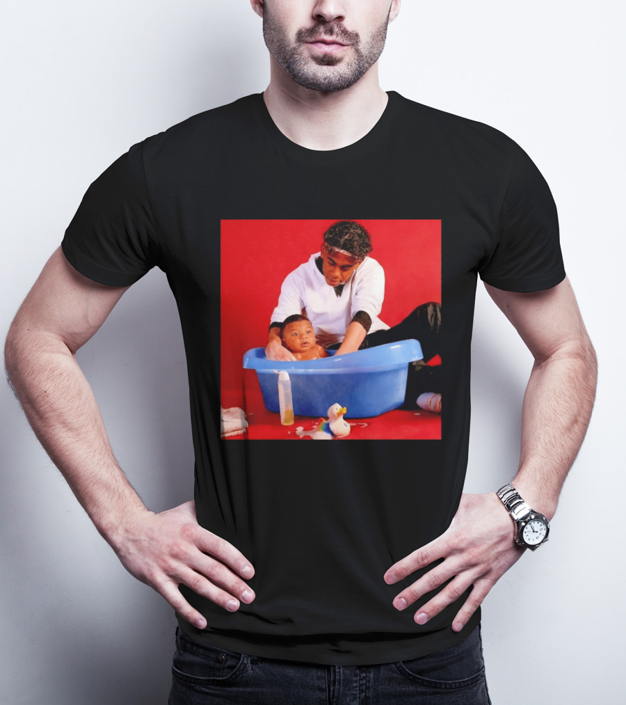 Mbappé Yamal Bath Time Meme With Baby In Blue Tub And Duck T-Shirt