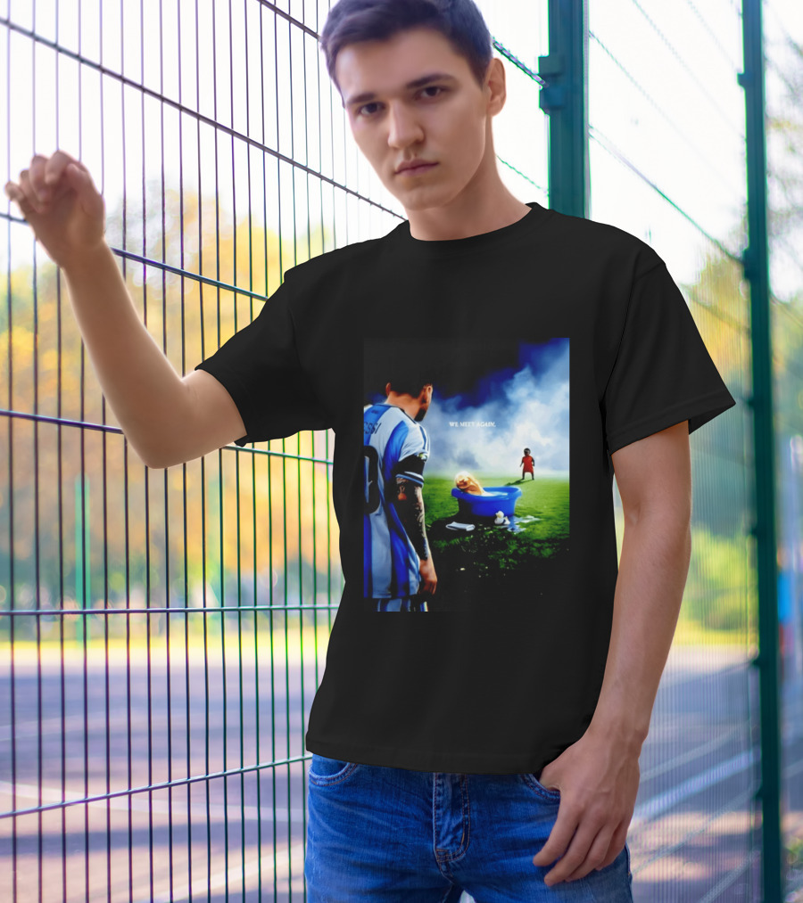 Messi X Lamine Yamal We Meet Again Argentina Spain Meme Football Scene T-Shirt