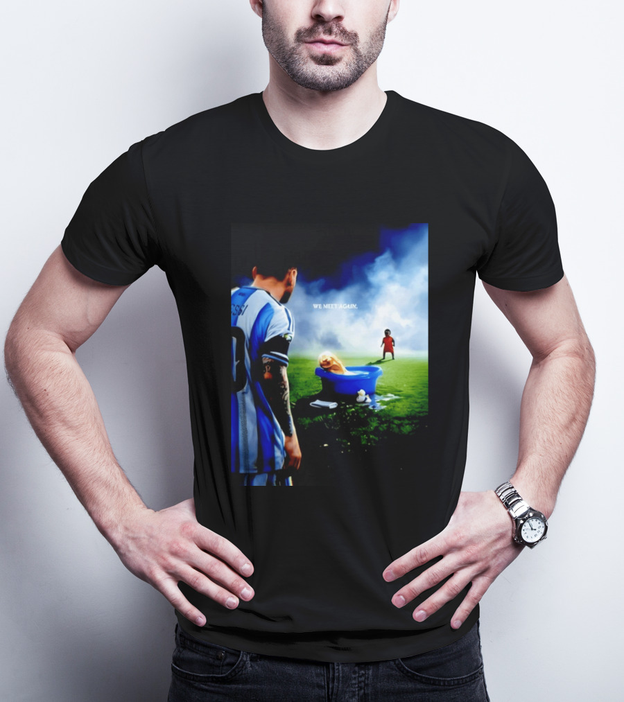 Messi X Lamine Yamal We Meet Again Argentina Spain Meme Football Scene T-Shirt
