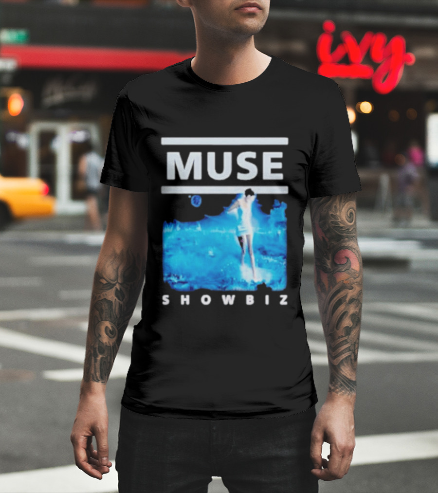 Muse Showbiz Album Cover Art Blue Aesthetic T-Shirt