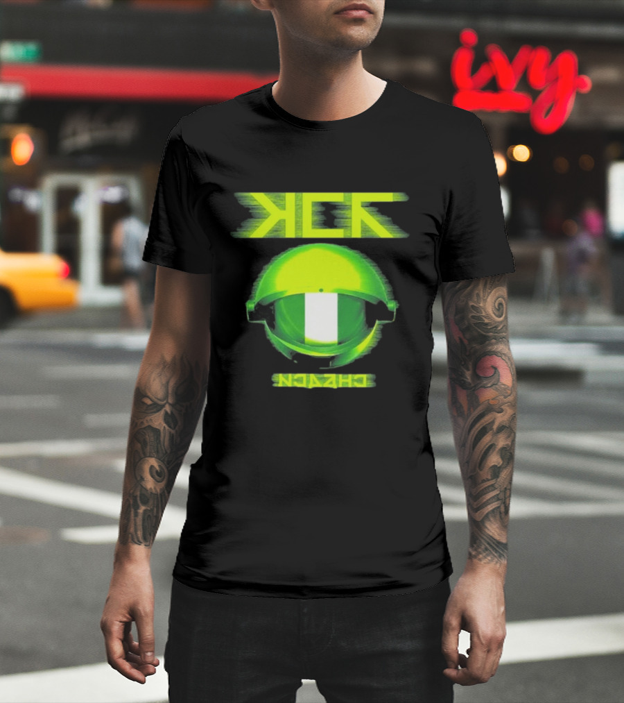 My Chemical Romance MCR Neon Green Glitch Helmet Italy Florence Visarno Arena 15 July 2026 T-Shirt