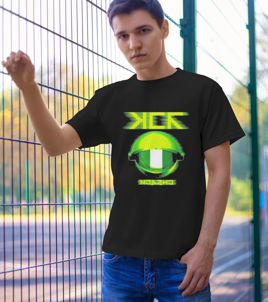 My Chemical Romance MCR Neon Green Glitch Helmet Italy Florence Visarno Arena 15 July 2026 T-Shirt