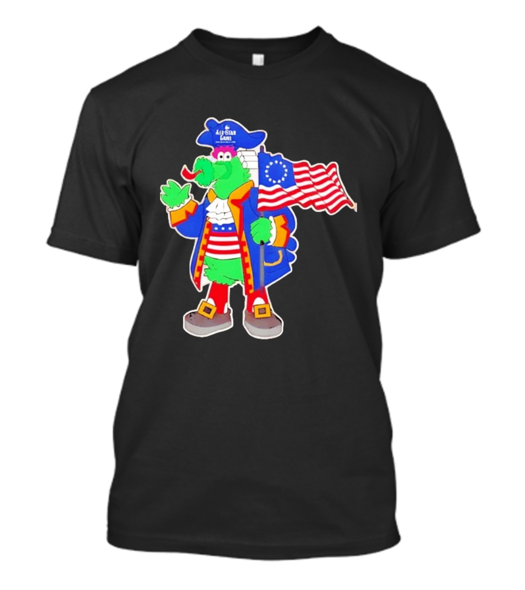 Phillie Phanatic Patriotic 2026 All Star Game Philadelphia Phillies American Flag MLB T-Shirt