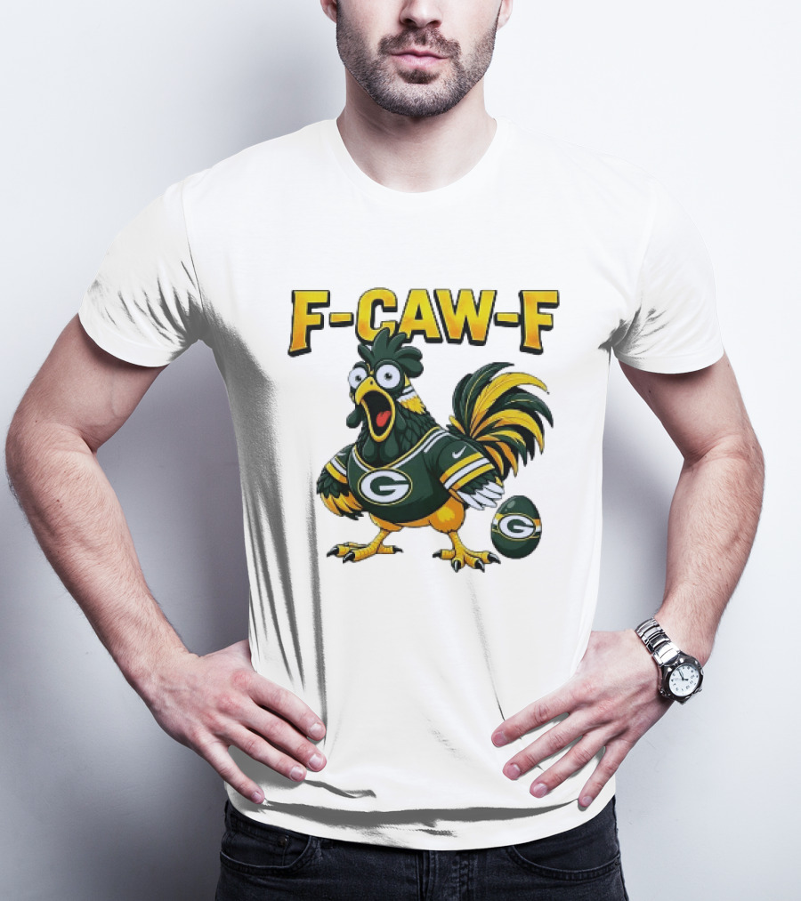 F CAW F Green Bay Packers Rooster Football Fan T-Shirt