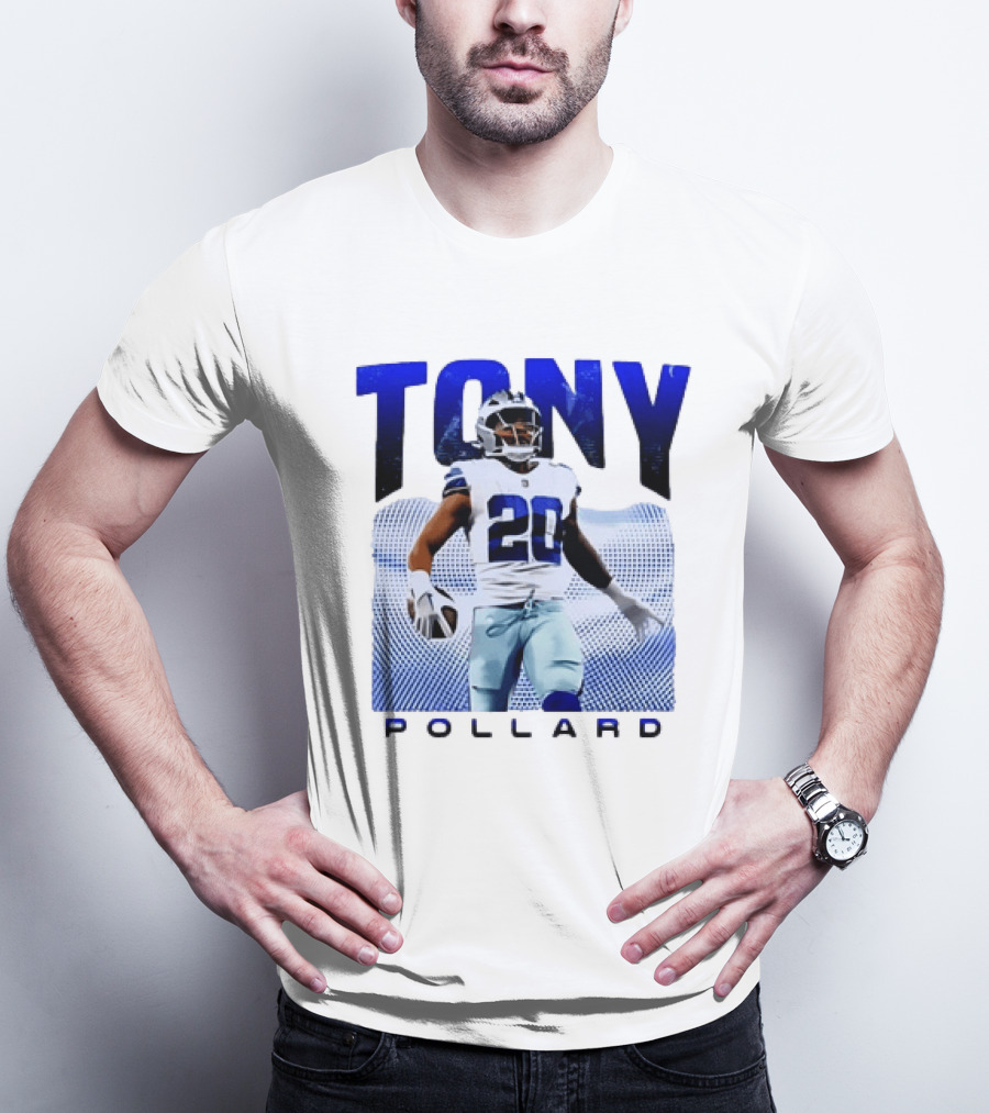 Tony Pollard Dallas Cowboys Number 20 Football Player T-Shirt