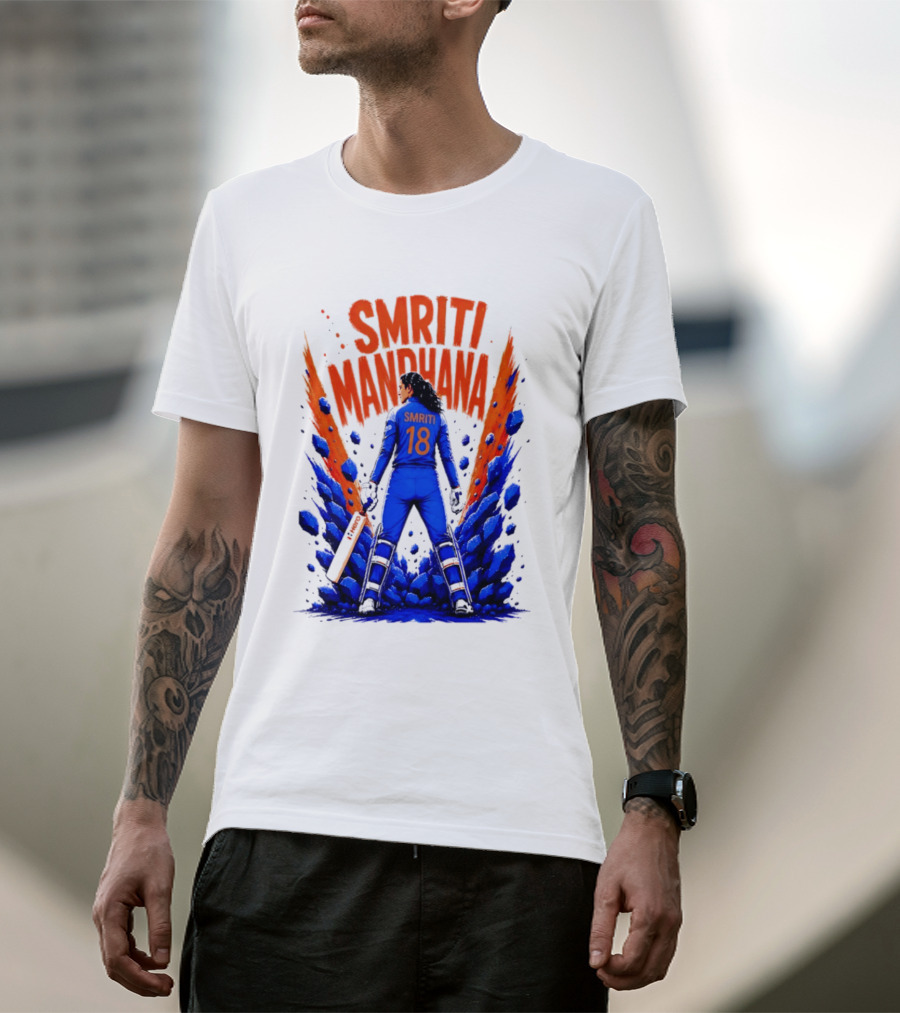 Smriti Mandhana 18 Cricket Star Power Play T-Shirt