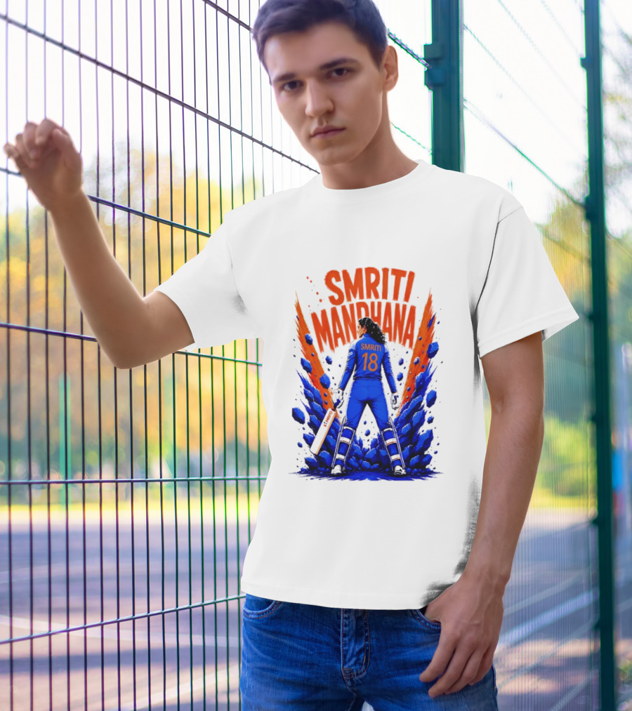 Smriti Mandhana 18 Cricket Star Power Play T-Shirt