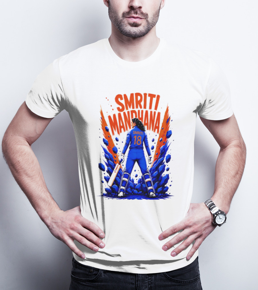 Smriti Mandhana 18 Cricket Star Power Play T-Shirt