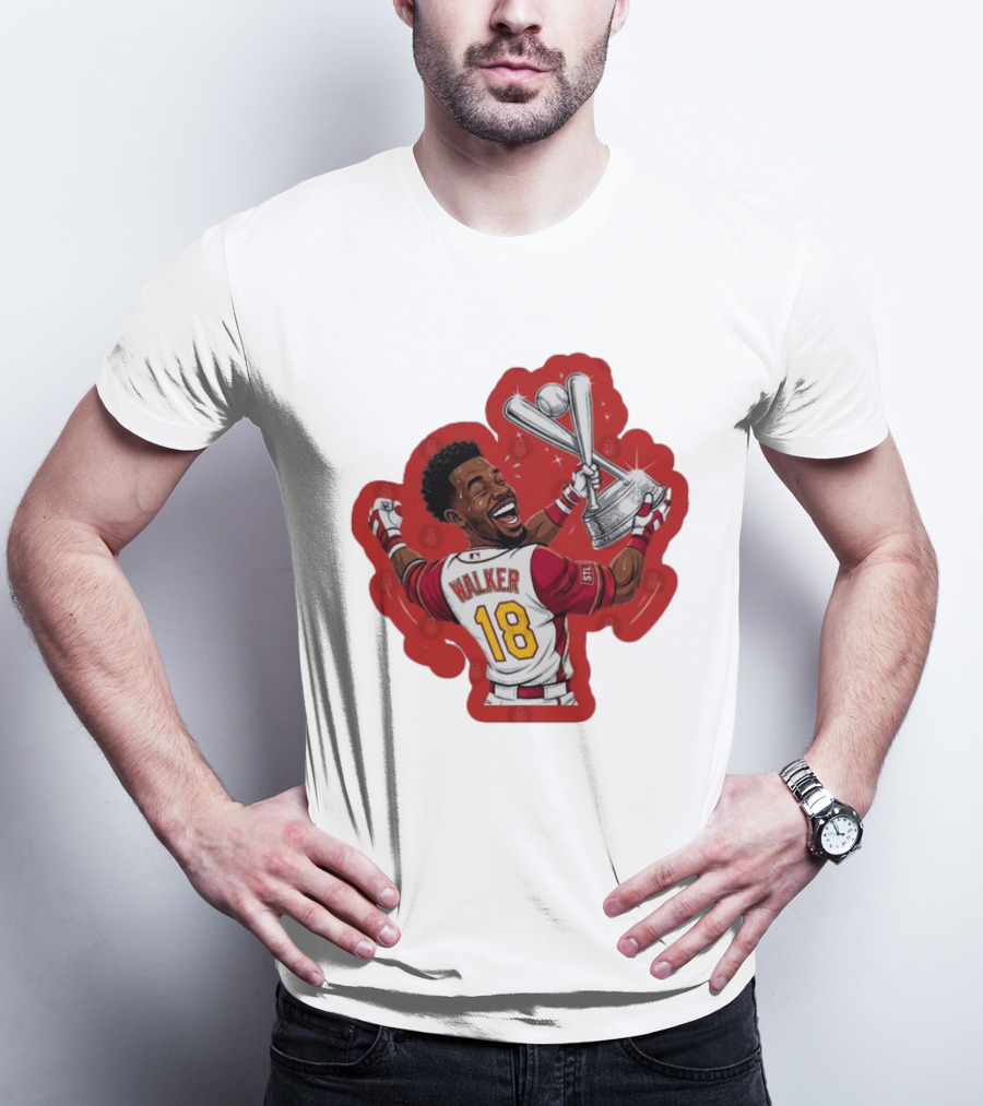 Jordan Walker 18 You Dont Boo Nobodies STL Victory Baseball Trophy T-Shirt
