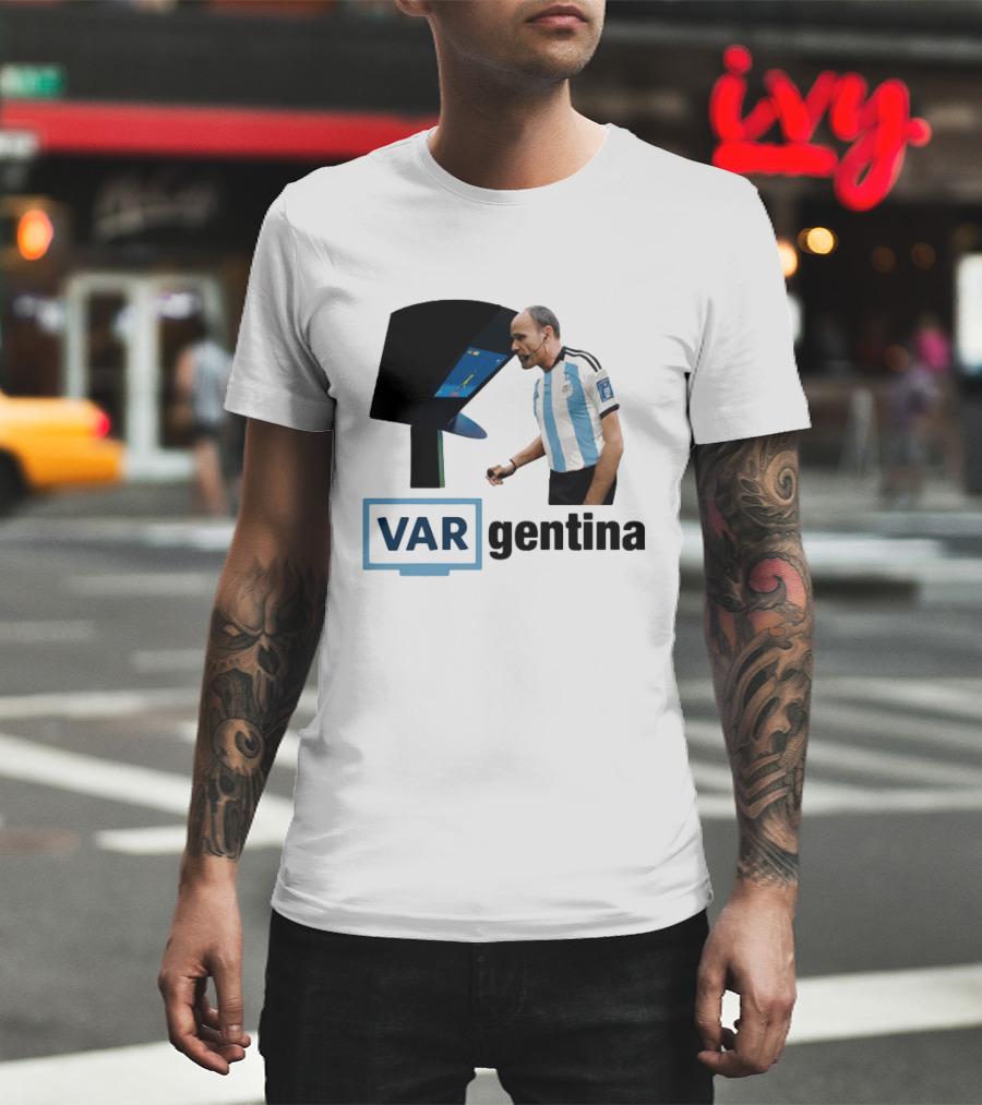 VAR Argentina Football Referee Interaction T-Shirt