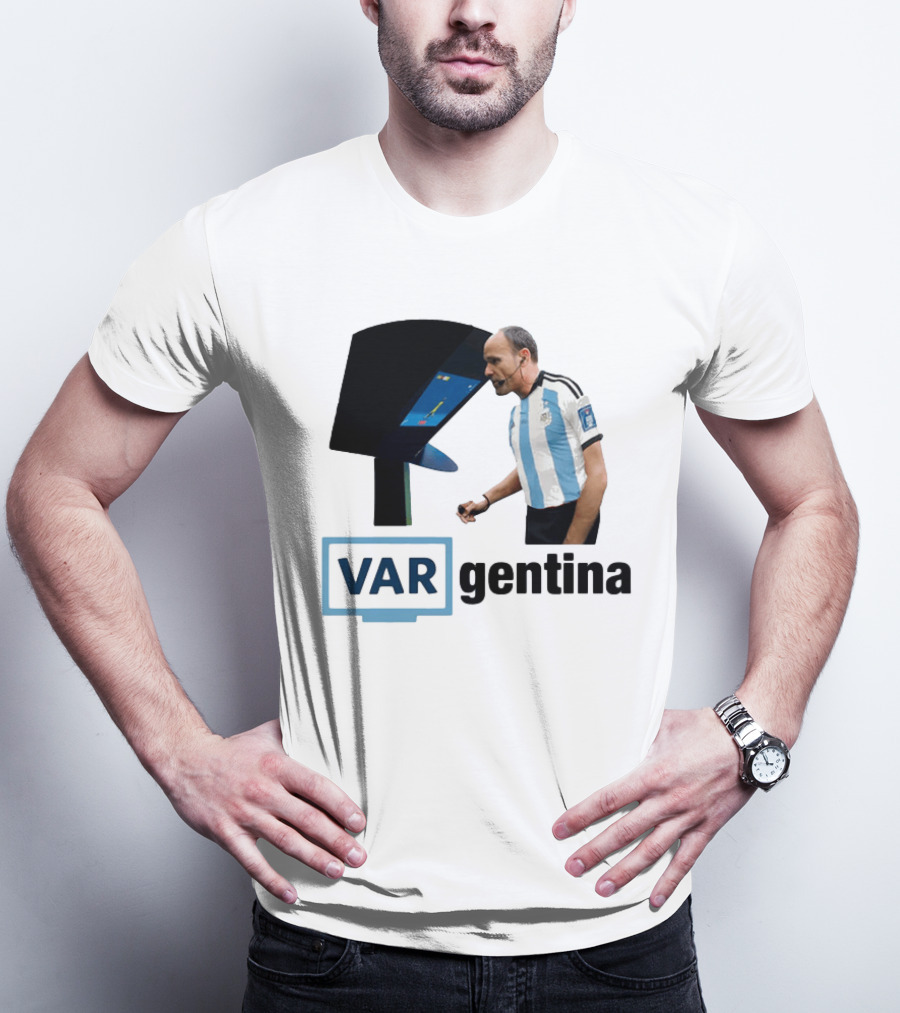 VAR Argentina Football Referee Interaction T-Shirt