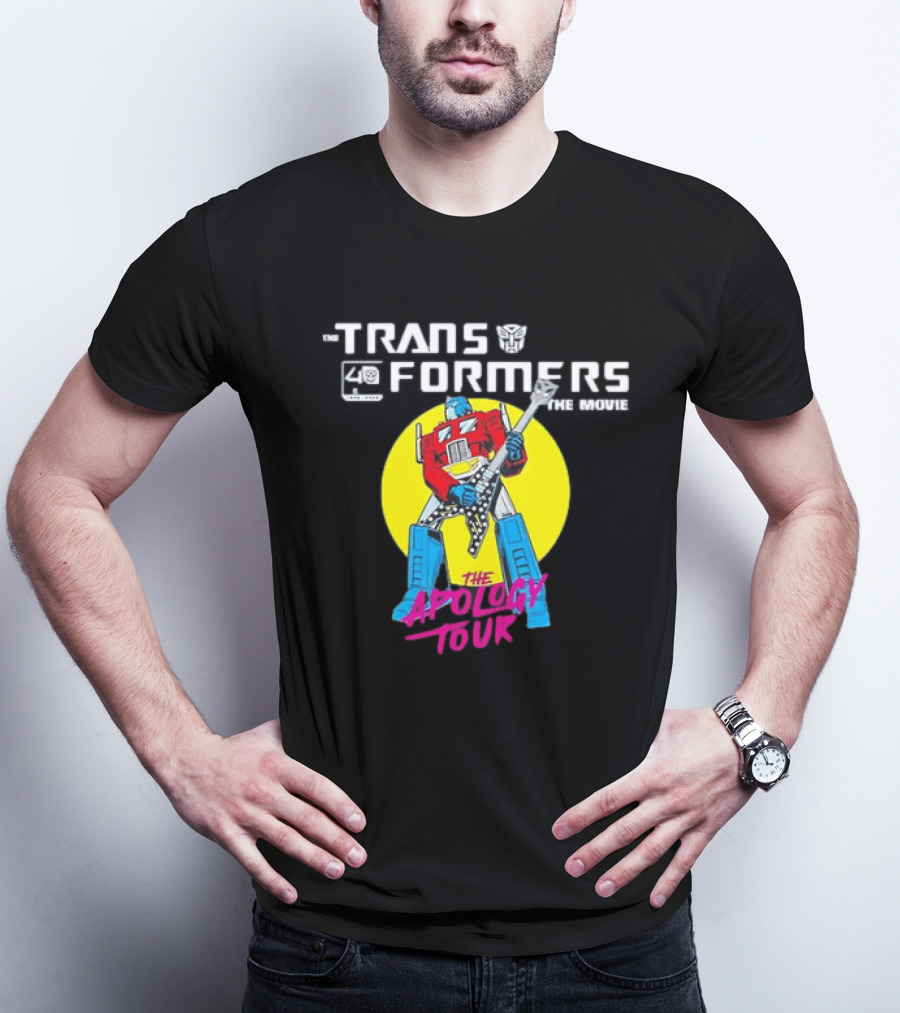 40 Years Transformers The Movie Optimus Prime The Apology Tour T-Shirt