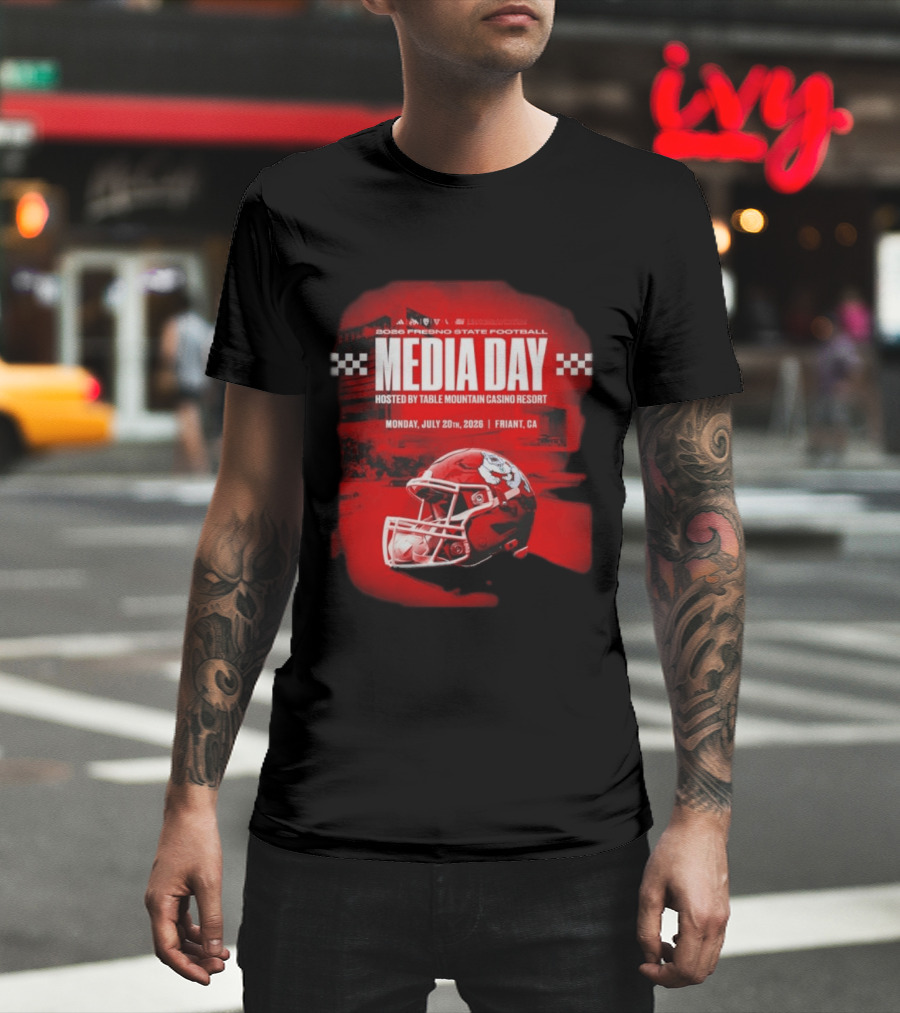 2026 Fresno State Football Media Day Table Mountain Casino Resort July 20 Friant CA T-Shirt