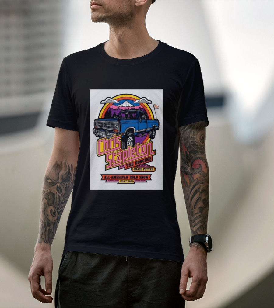 Chris Stapleton Feat The Honchos Grace Potter All American Road Show Providence Park Portland Oregon July 17 2026 T-Shirt