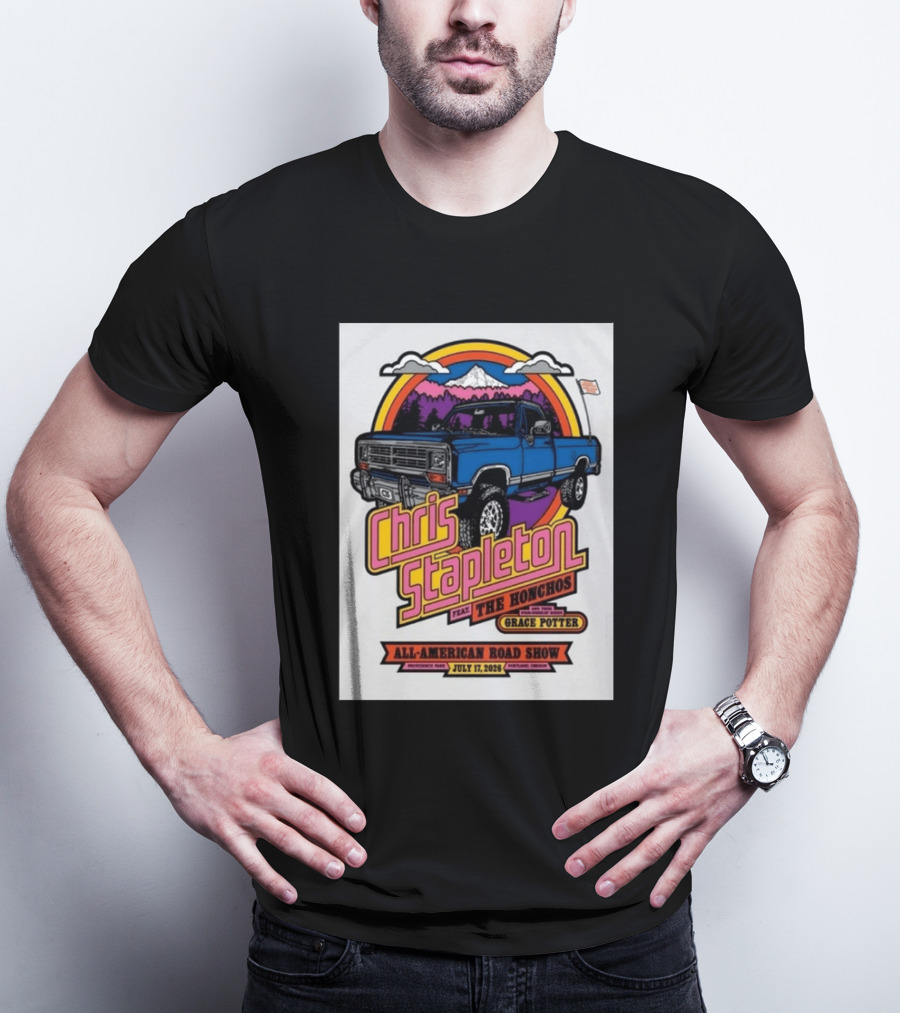 Chris Stapleton Feat The Honchos Grace Potter All American Road Show Providence Park Portland Oregon July 17 2026 T-Shirt