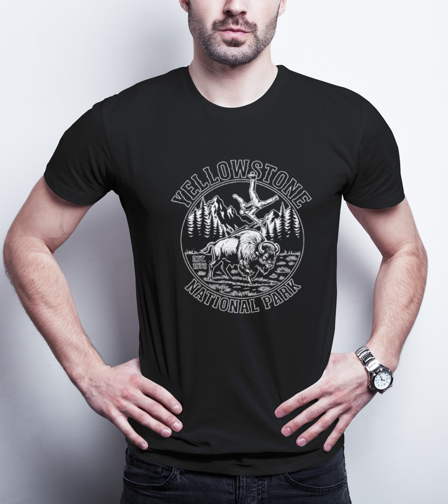 Yellowstone National Park Do Not Pet The Fluffy Cows Bison 2026 T-Shirt