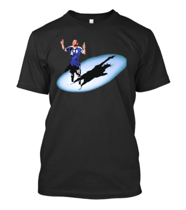 Lionel Messi Iconic Argentina Celebration With Liberty Shadow T-Shirt