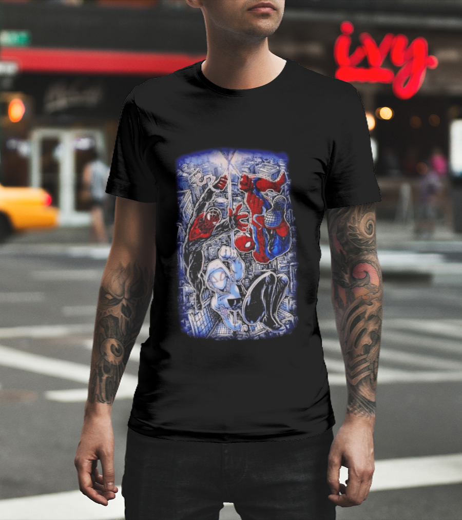 Spider Man Miles Morales Ghost Spider Marvel Multiverse Action Adventure T-Shirt