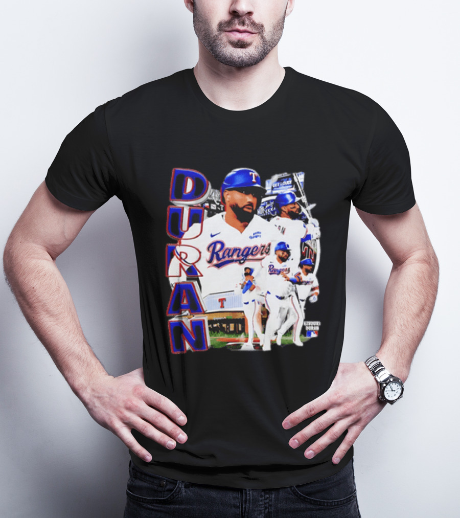 Ezequiel Duran Texas Rangers Player Nike Jersey Collage T-Shirt