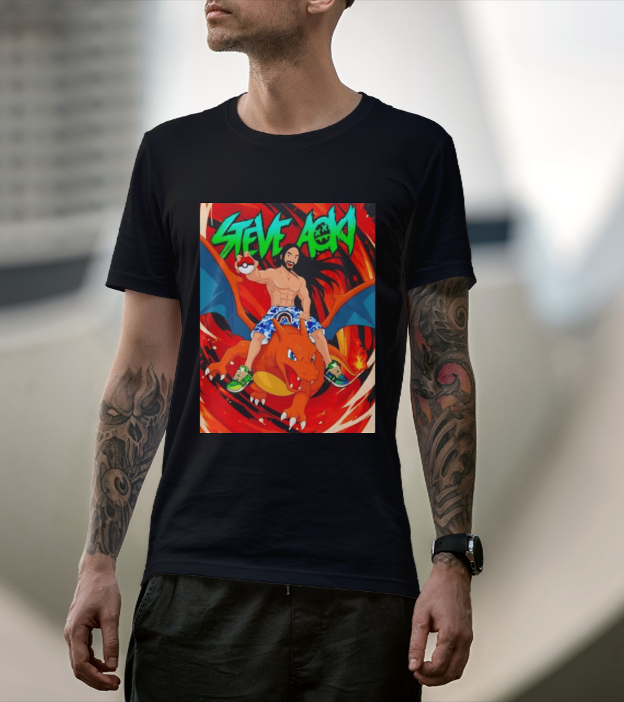 Steve Aoki Pokémon Charizard Adventure T-Shirt