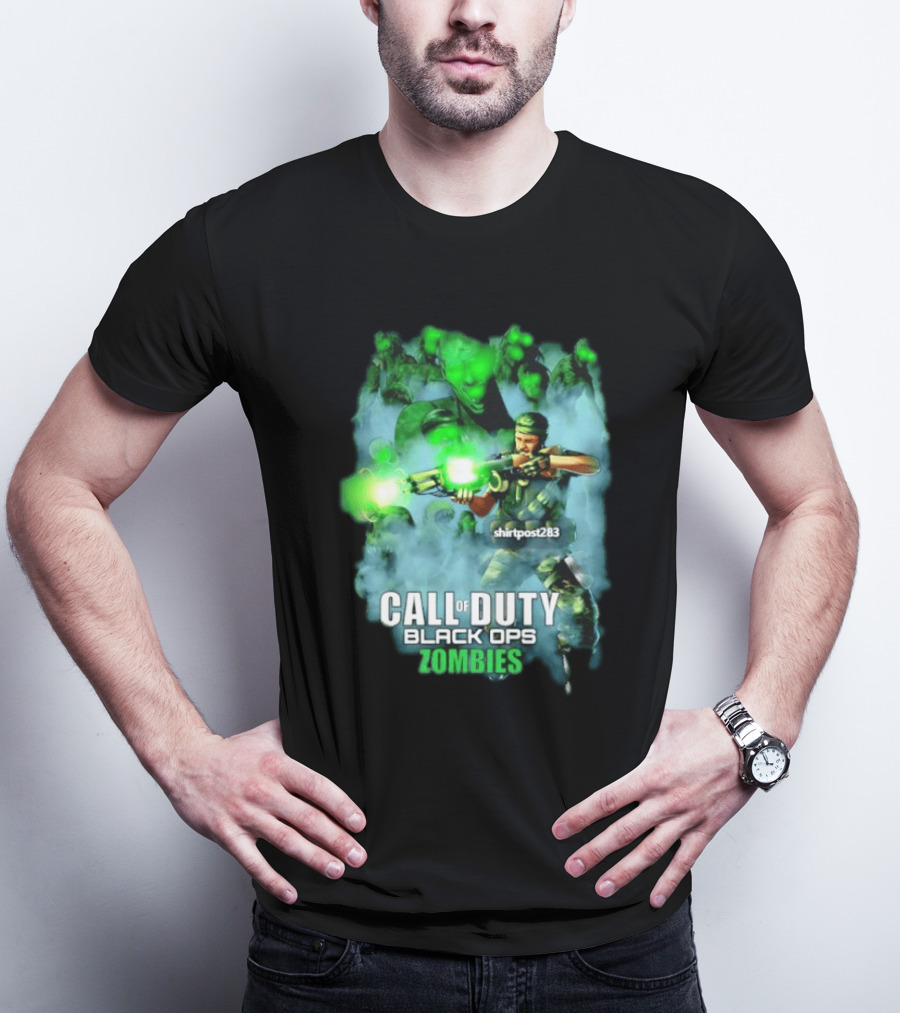 Call Of Duty Black Ops Zombies Tank Dempsey Battle Scene T-Shirt
