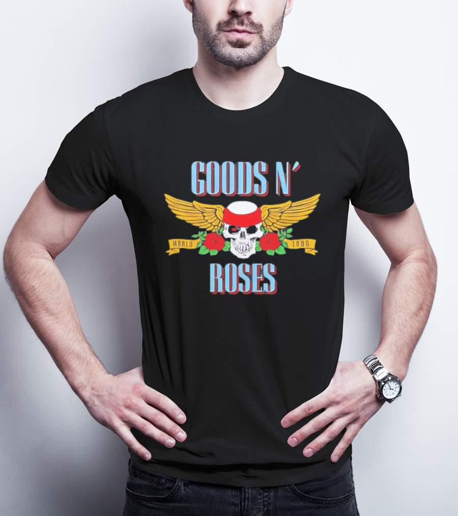 Goods N Roses Skull Wing World Tour T-Shirt