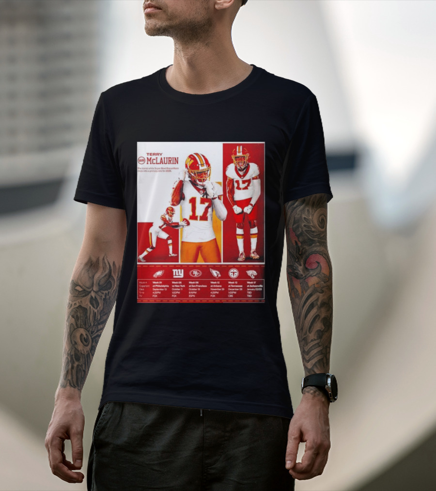 Terry McLaurin Washington Commanders 2026 Schedule NFL Football 17 Jersey Fan Gear T-Shirt