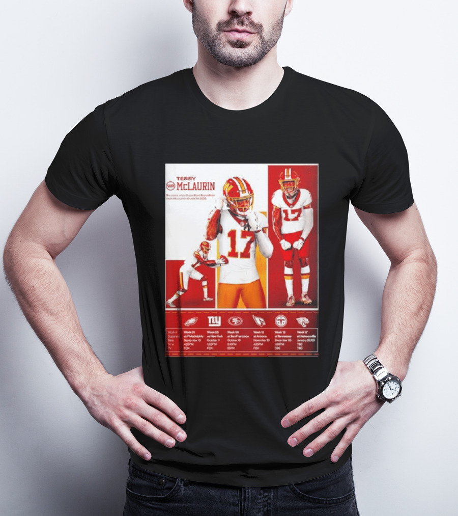 Terry McLaurin Washington Commanders 2026 Schedule NFL Football 17 Jersey Fan Gear T-Shirt