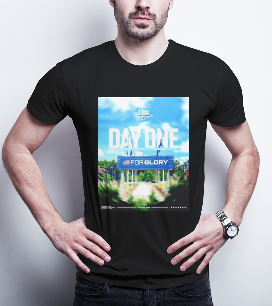 USA Baseball 18U Training Camp Day One For Glory American Flag Inspiring Journey T-Shirt