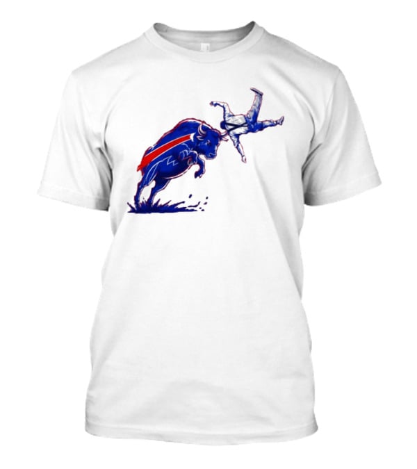 Buffalo Bills 2026 Bold Charging Buffalo Icon With Red Streak T-Shirt