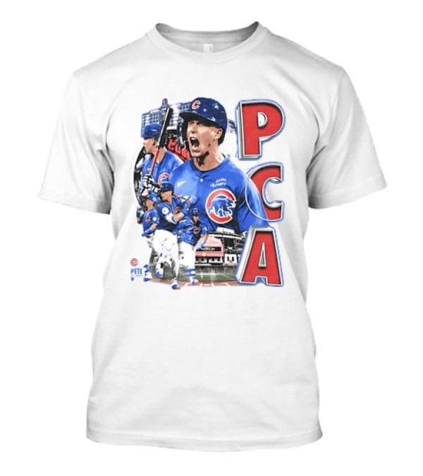PCA Pete Crow Armstrong Chicago Cubs Baseball Collage T-Shirt