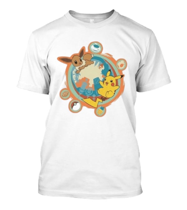 Pokémon 10 Year Anniversary 2026 Pikachu Eevee Celebration T-Shirt
