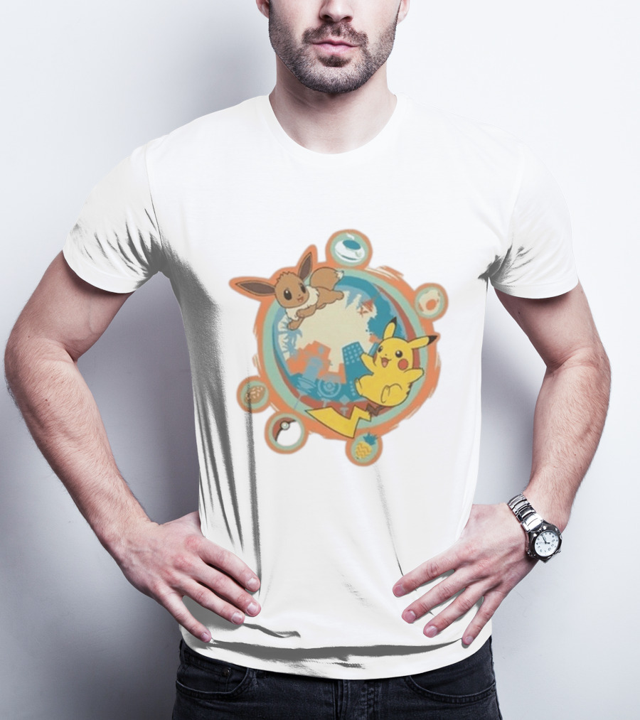 Pokémon 10 Year Anniversary 2026 Pikachu Eevee Celebration T-Shirt