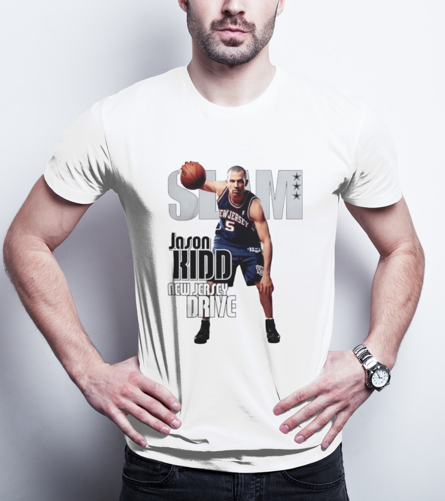 SLAM Magazine Jason Kidd New Jersey Drive Nets Basketball T-Shirt