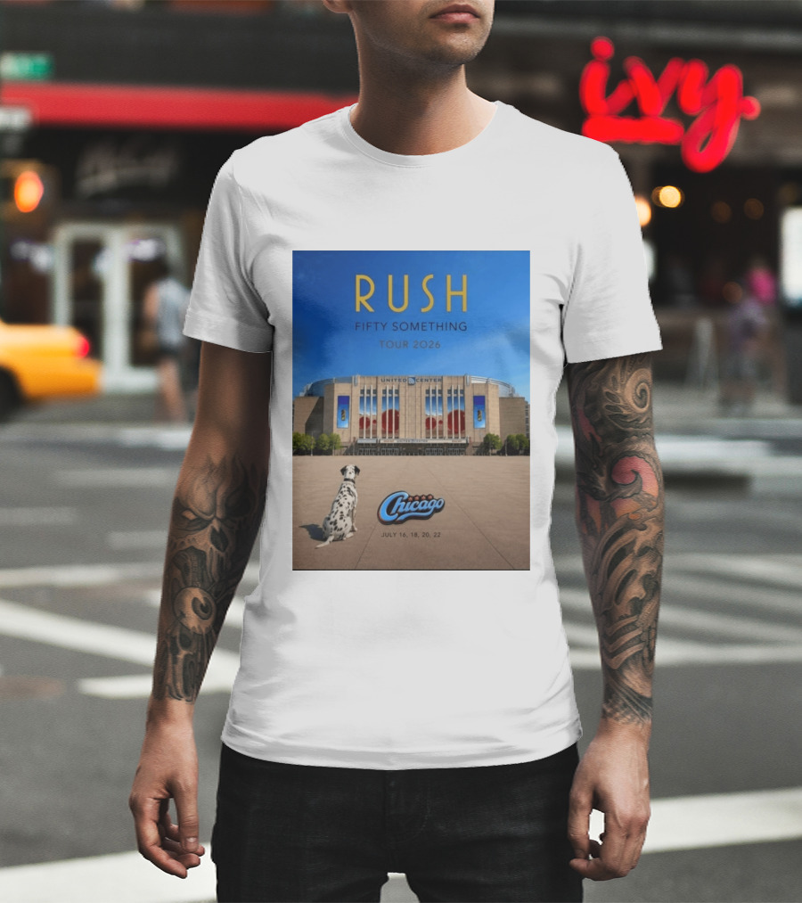 Rush Fifty Something Tour 2026 Chicago United Center July 16 18 20 22 Event T-Shirt