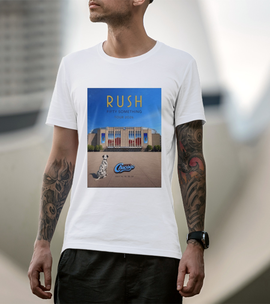 Rush Fifty Something Tour 2026 Chicago United Center July 16 18 20 22 Event T-Shirt