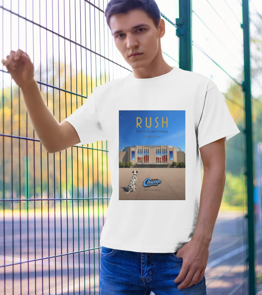 Rush Fifty Something Tour 2026 Chicago United Center July 16 18 20 22 Event T-Shirt