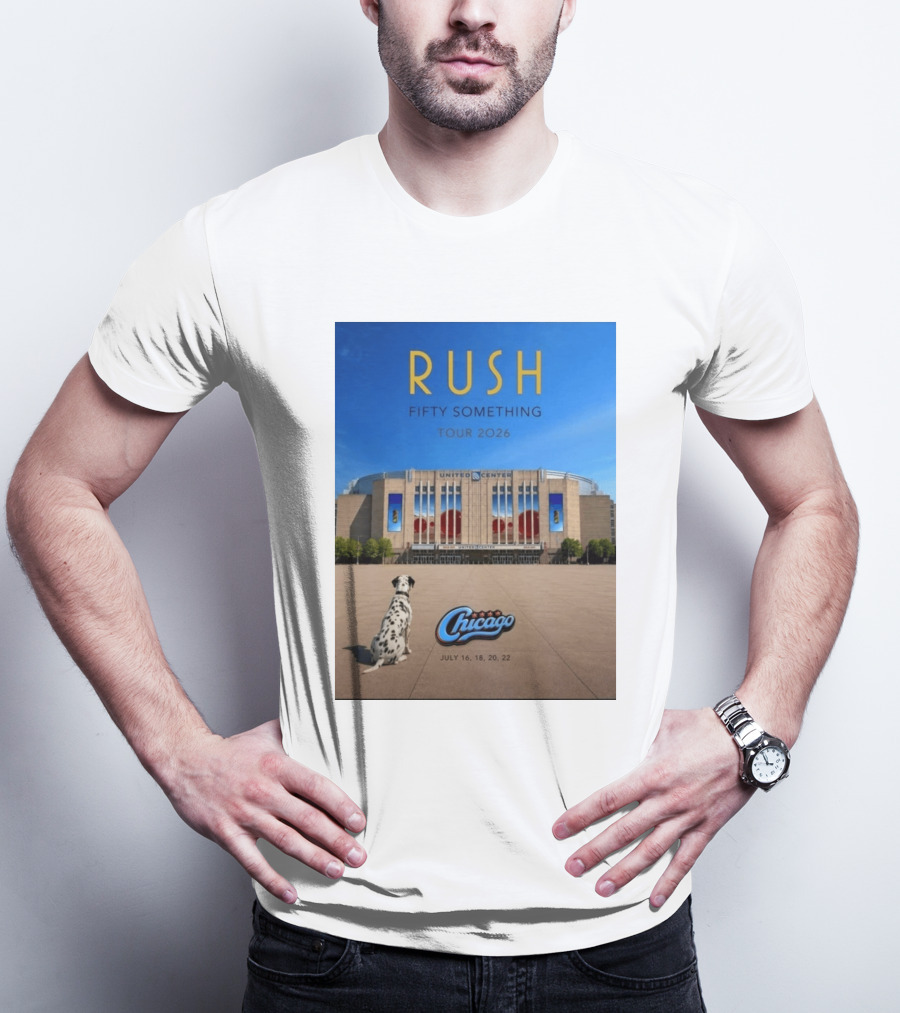 Rush Fifty Something Tour 2026 Chicago United Center July 16 18 20 22 Event T-Shirt