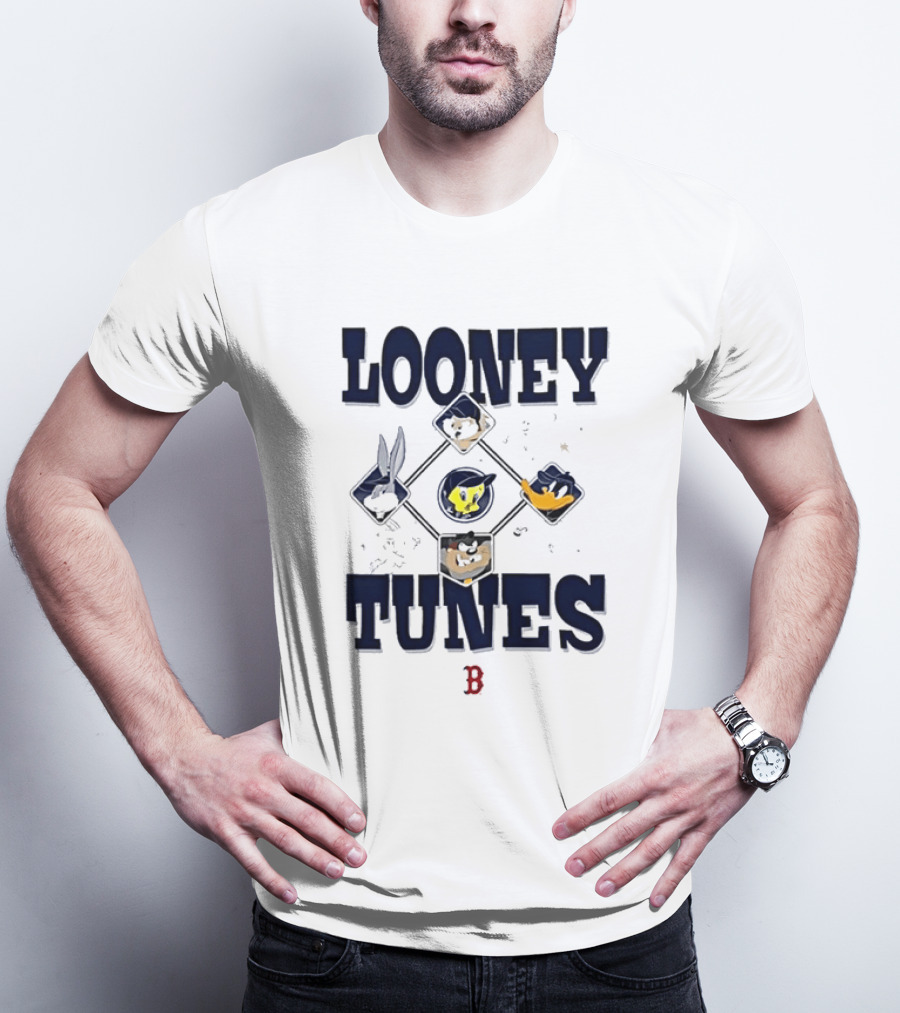 Looney Tunes Characters Boston Red Sox Collaboration T-Shirt
