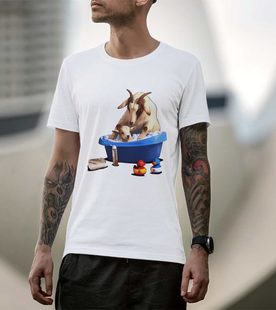 Spain Argentina Rubber Duckies Goat Bath Fun Time T-Shirt