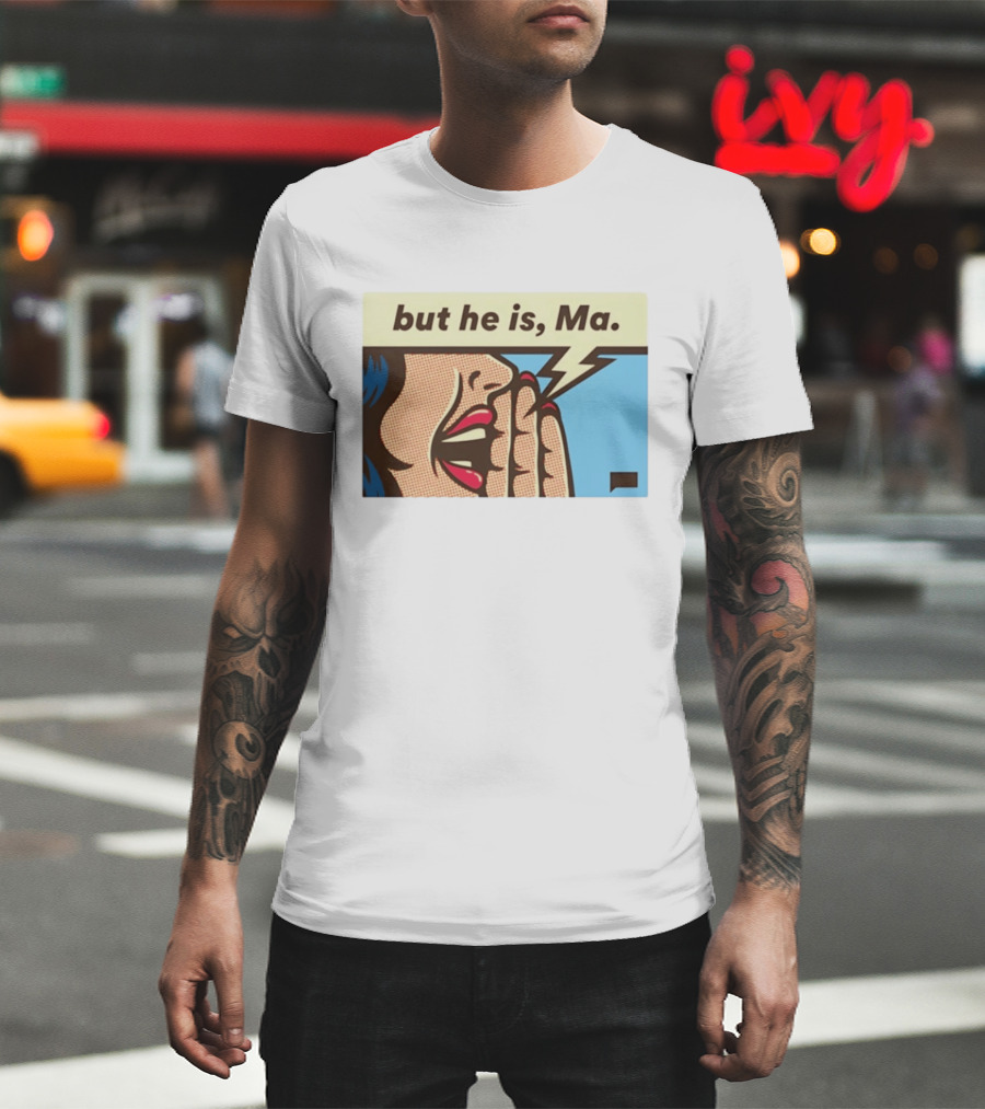 The Real Housewives Of Rhode Island But He Is Ma Pop Art Style Comic Speech Bubble T-Shirt