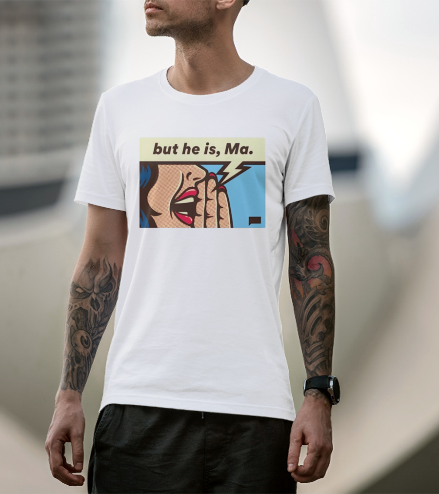 The Real Housewives Of Rhode Island But He Is Ma Pop Art Style Comic Speech Bubble T-Shirt