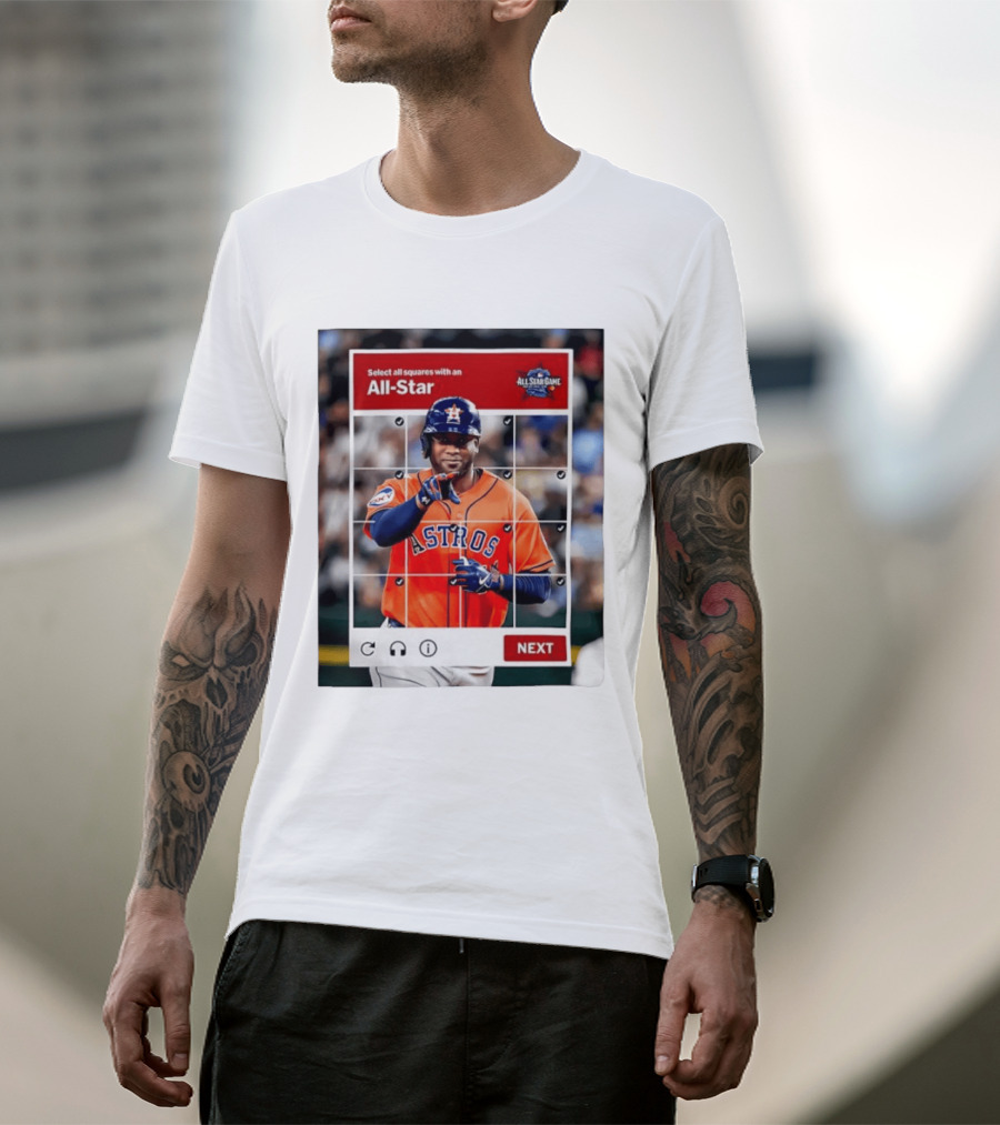 Yordan Alvarez Houston Astros Select All Squares All Star Captcha Meme T-Shirt