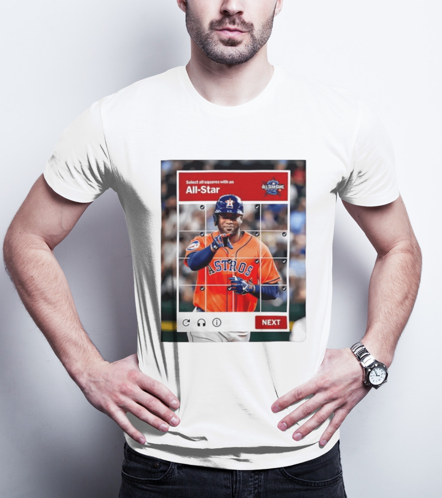 Yordan Alvarez Houston Astros Select All Squares All Star Captcha Meme T-Shirt