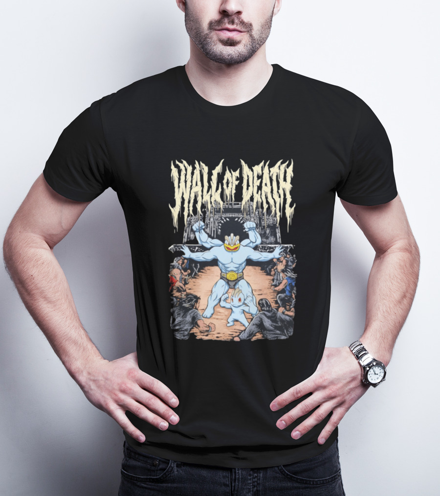 Pokemon Machamp Wall Of Death Heavy Metal Concert Battle T-Shirt