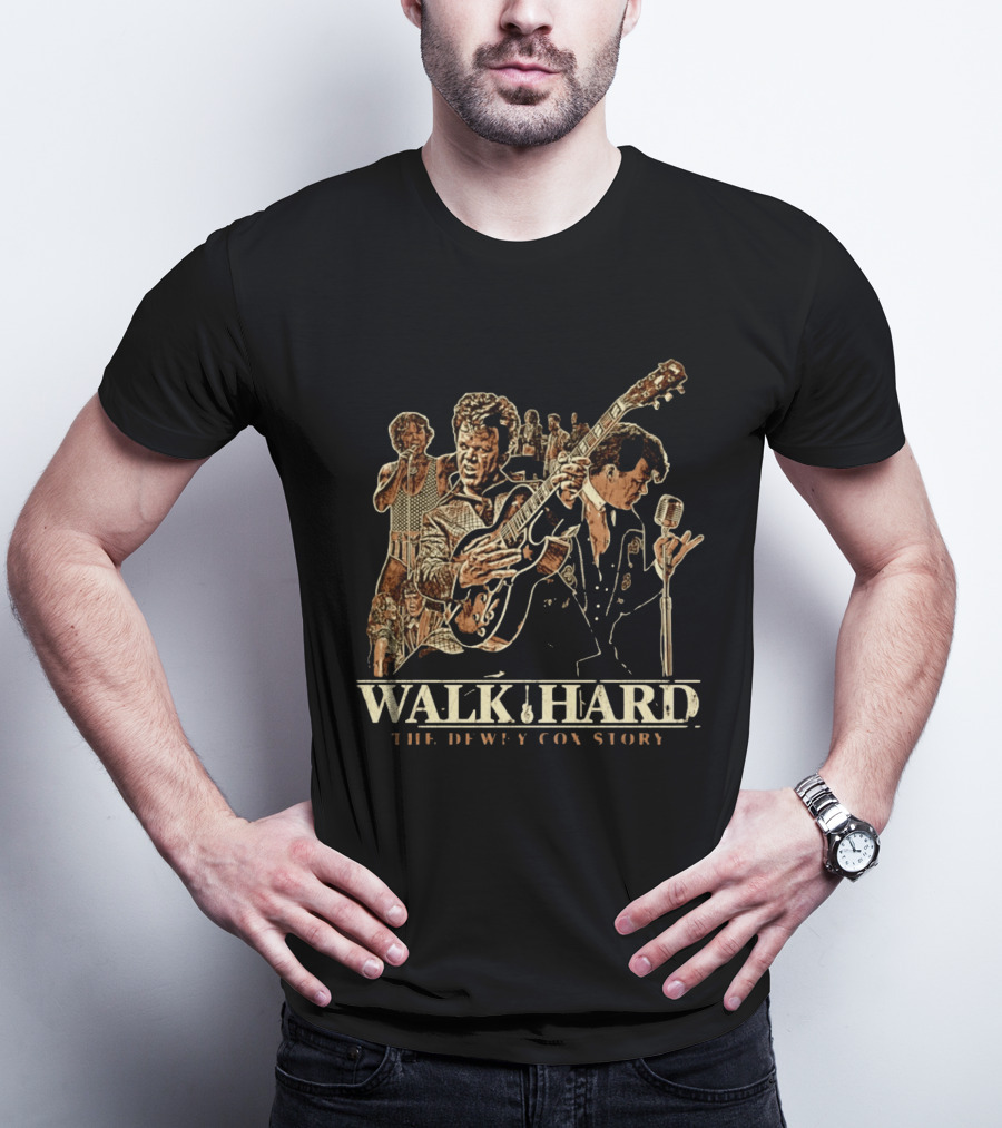 Walk Hard The Dewey Cox Story Collage John C Reilly Guitar Microphone Scene T-Shirt