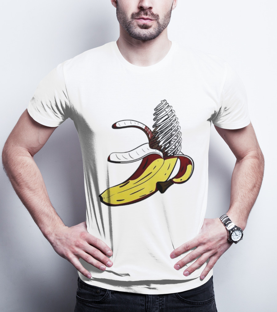 Anatomical Banana Skeleton Surreal Peeled Fruit T-Shirt