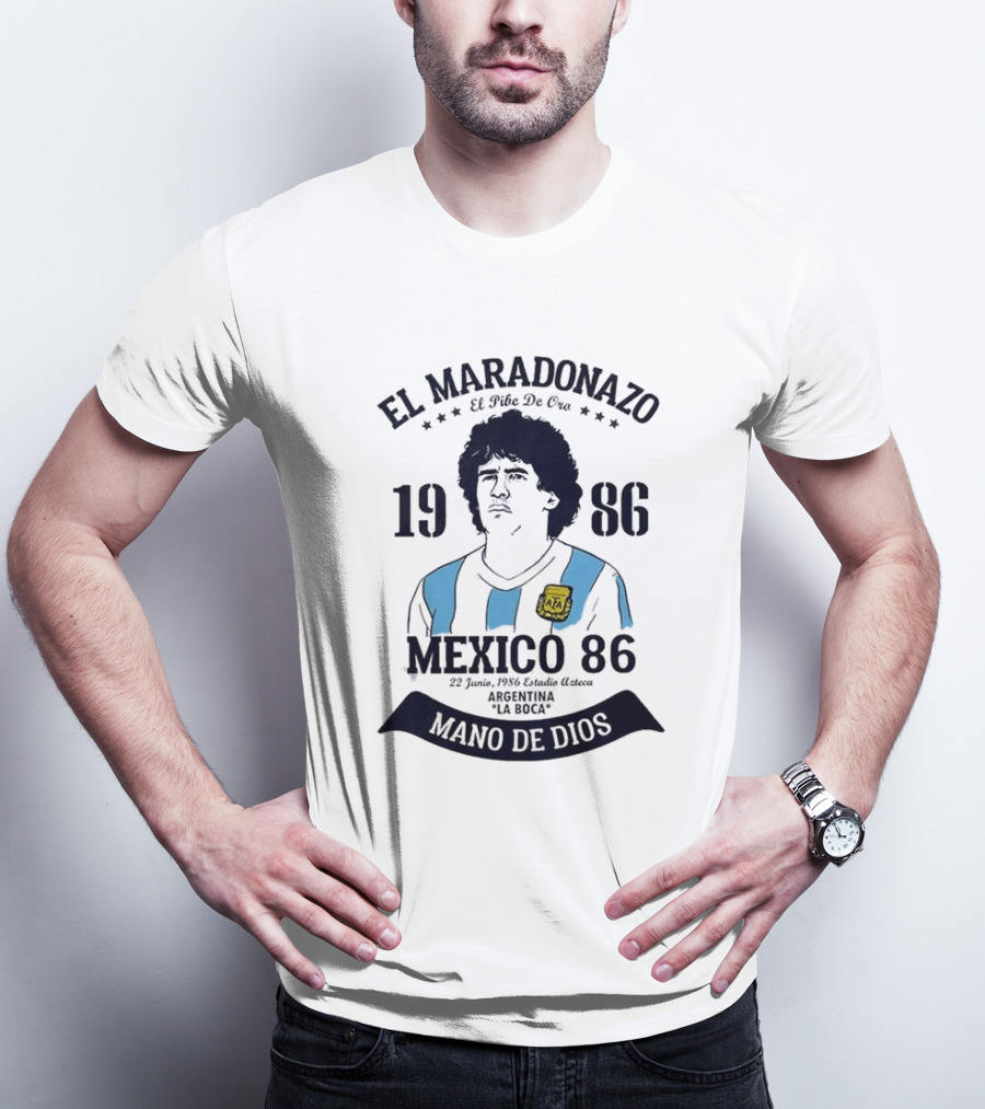 El Maradonazo El Pibe De Oro 1986 Argentina Mano De Dios Mexico 86 T-Shirt