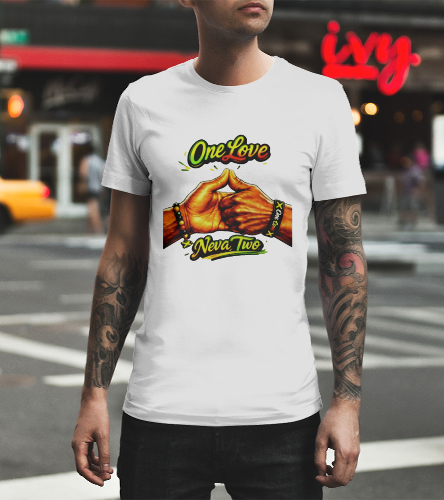 One Love Neva Two Jamaican Unity Gesture T-Shirt