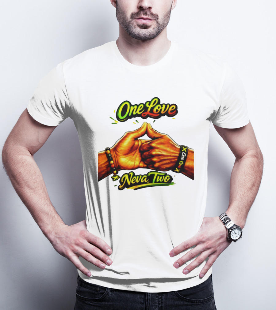 One Love Neva Two Jamaican Unity Gesture T-Shirt